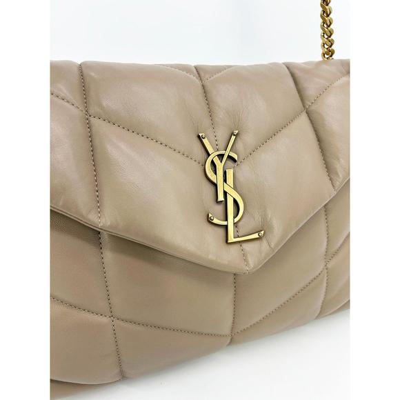 Yves Saint Laurent | Bags | Saint Laurent Lou Lou Puffer Dusty Grey ...